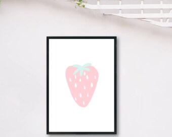 Shabby Strawberries Patterns Strawberry Digital Paper | Etsy