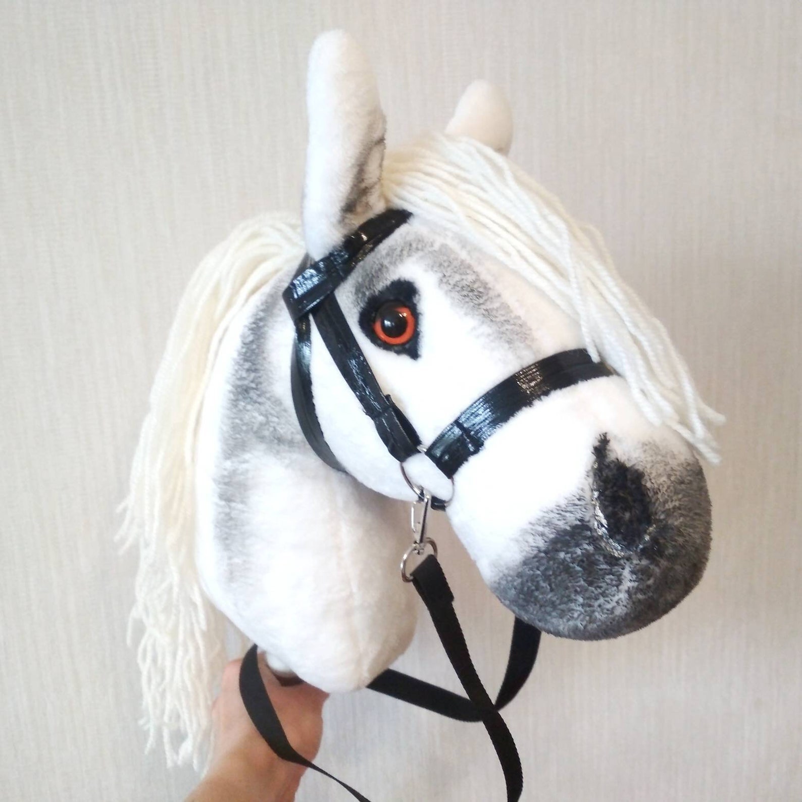 Realistic Hobby Horse on Stick for Kids Palomino Stick Horse | Etsy