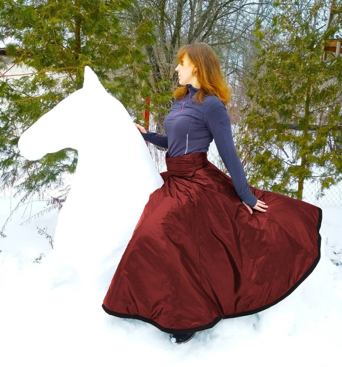 Equestrian Skirt for Horse Riding Equestrian Gift Winter - Etsy