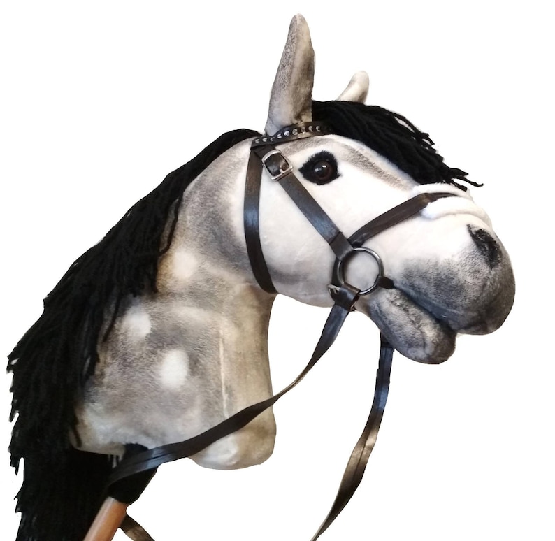 Realistic Dapple Hobby Horse on a Stick With Bridle - Etsy UK