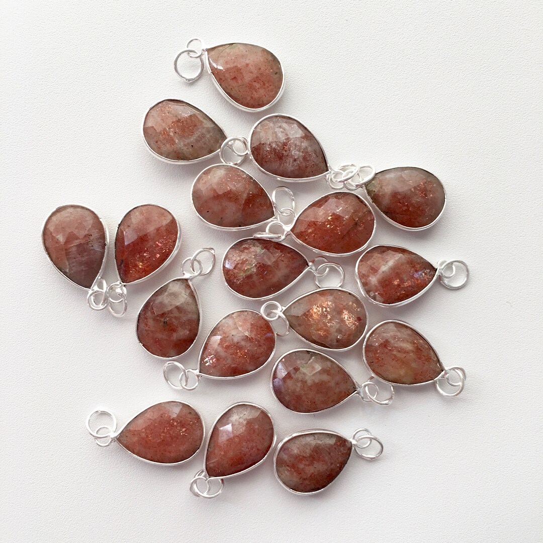 10x14mm Sunstone, Sunstone Pendant Pendant Charms, Teardrop Gemstones ...