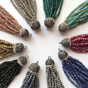 23 Colors, Crystal Tassels, Beaded Tassels, Bead Tassels Jewelry ...