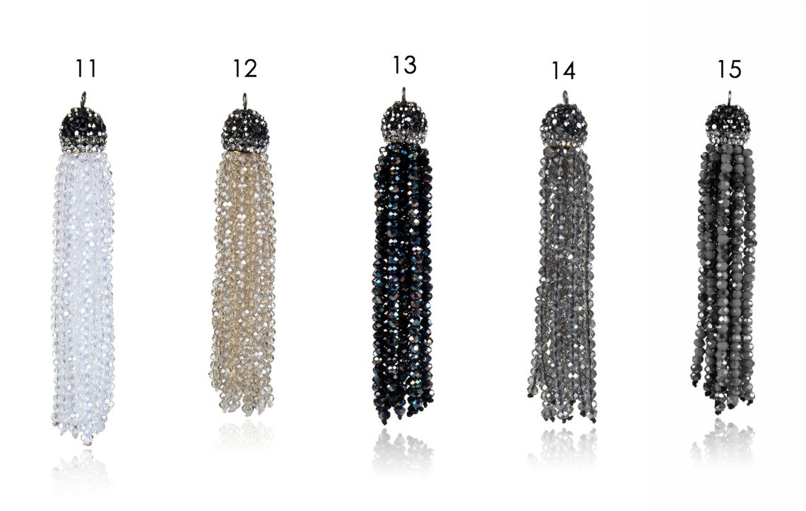 23 Colors, Crystal Tassels, Beaded Tassels, Bead Tassels Jewelry ...