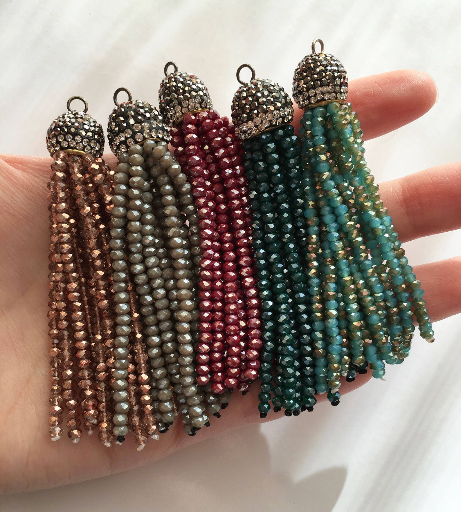 23 Colors, Crystal Tassels, Beaded Tassels, Bead Tassels Jewelry ...