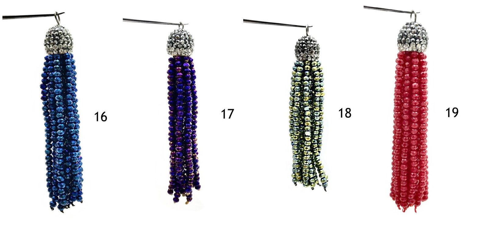 23 Colors, Crystal Tassels, Beaded Tassels, Bead Tassels Jewelry ...