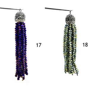 23 Colors, Crystal Tassels, Beaded Tassels, Bead Tassels Jewelry ...