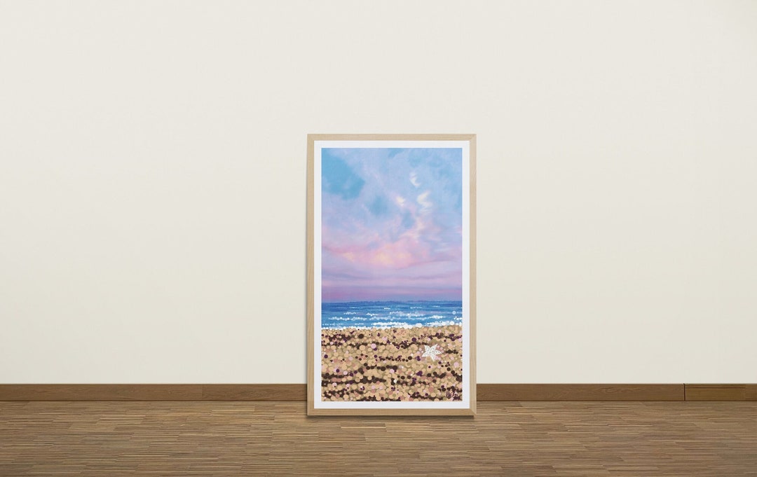Ocean Digital Art, Ocean, Pointillism Art, Ocean Digital Print, Ocean ...