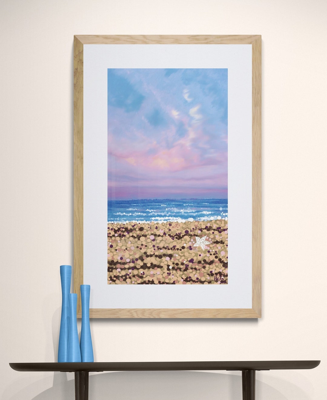 Ocean Digital Art Ocean Pointillism Art Ocean Digital - Etsy