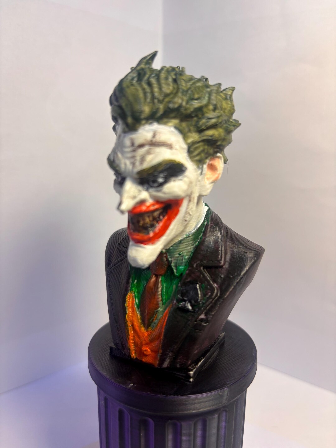 The Joker - Hand Painted 3D Model on Plinth - Etsy