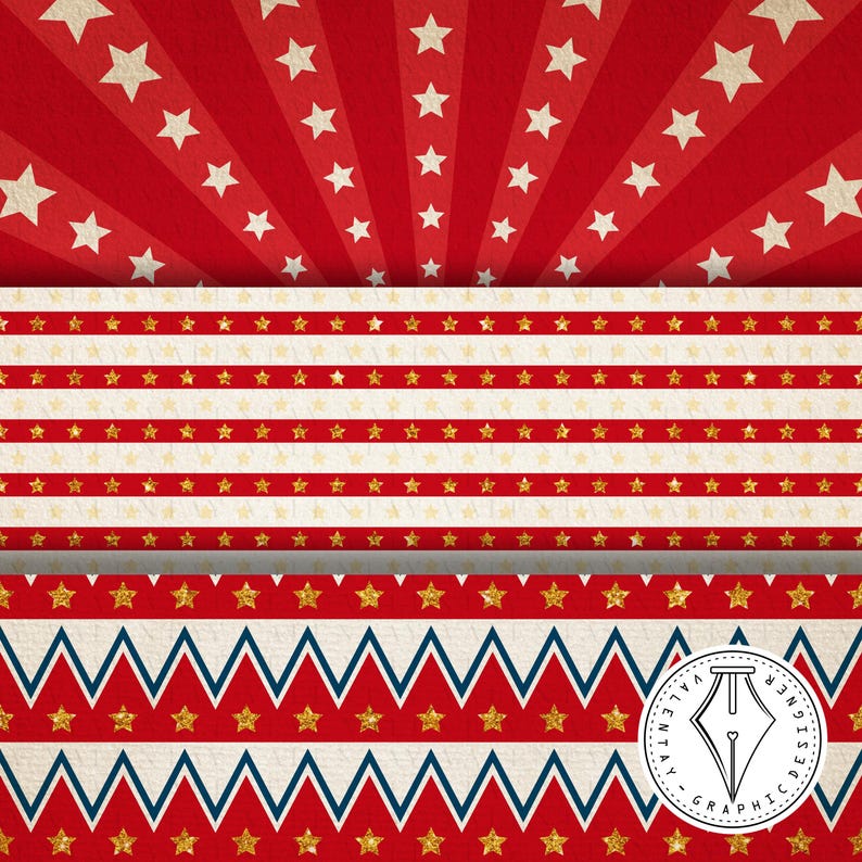 Vintage Circus Paper Pack, Circus Digital Paper, Circus Background ...