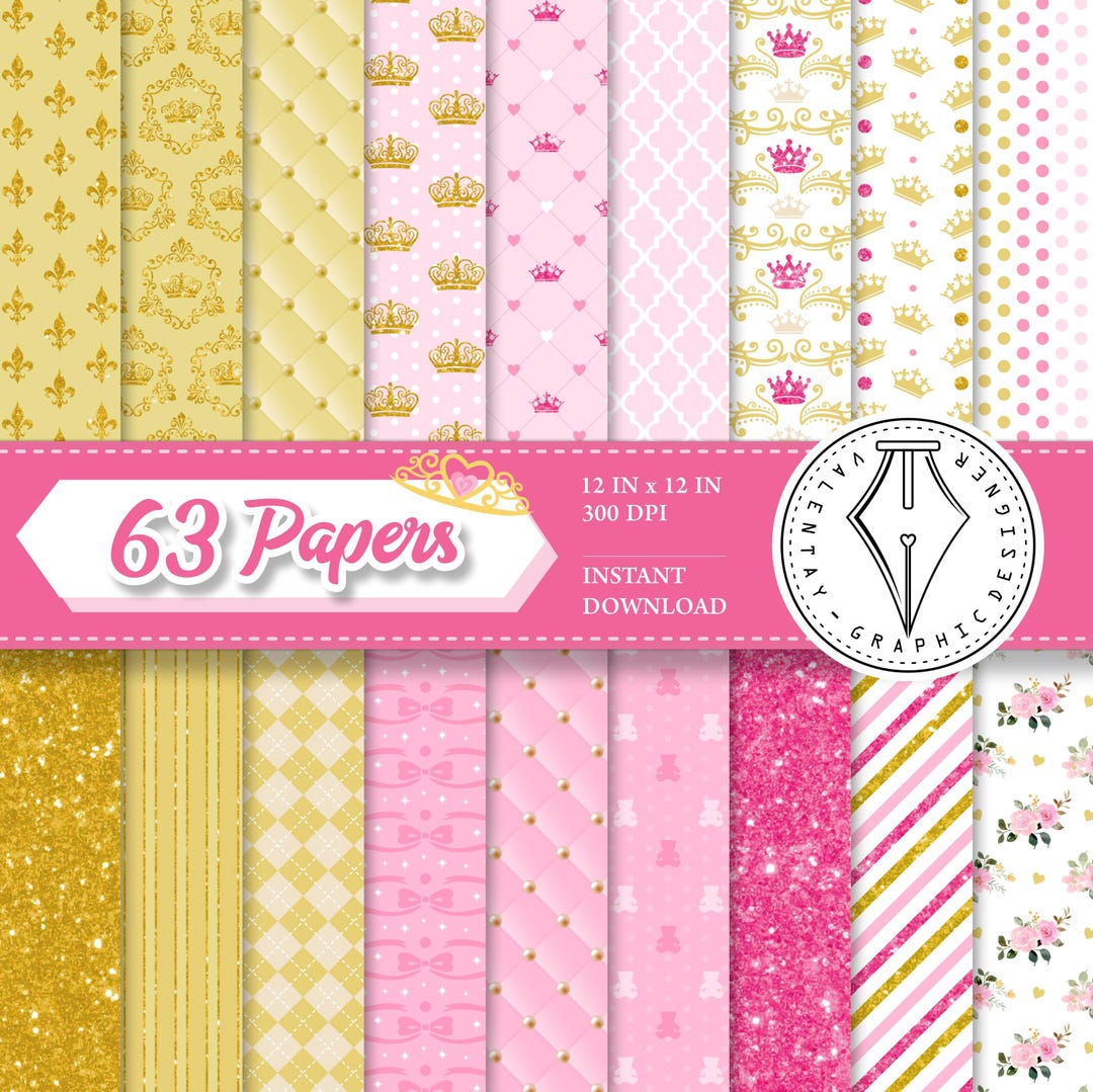 Royal Little Princess Digital Paper - Etsy