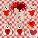 Valentine's Day Digital Paper Kit Digital Valentine's Day Teddy Bear ...