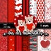 Valentine's Day Digital Paper Kit Digital Valentine's Day Teddy Bear ...