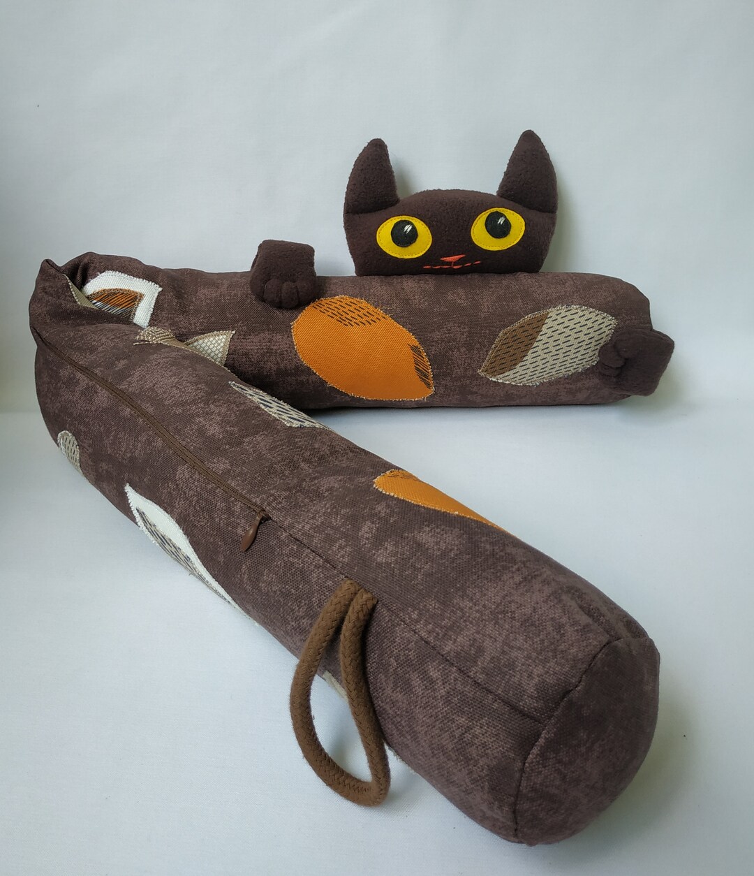 Brown Draft Stopper With Leaf Appliqué for Blocking Cold Air, Heat ...