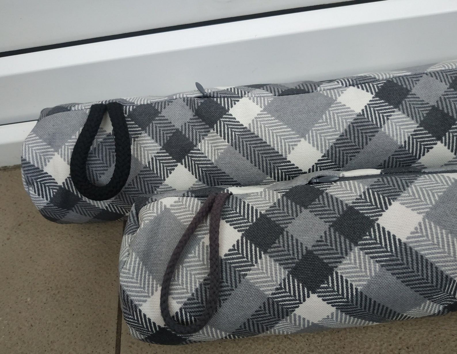 Draft Blocker Gray Cushions Door Cushions With Black and Gray - Etsy