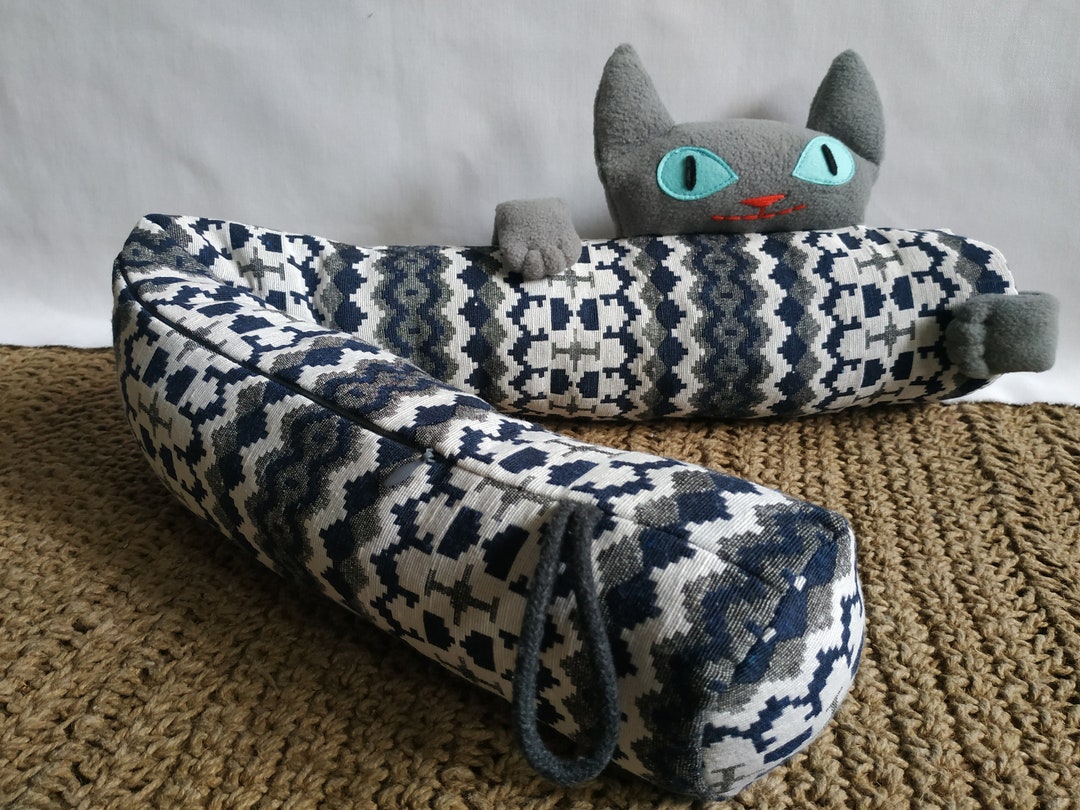 Tapestry Door or Window Draft Stopper With Cat Energysaving Draft Snake ...