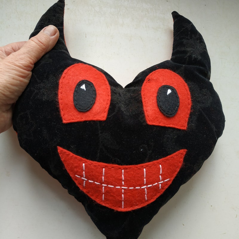 Devil Emoji Pillow - Etsy