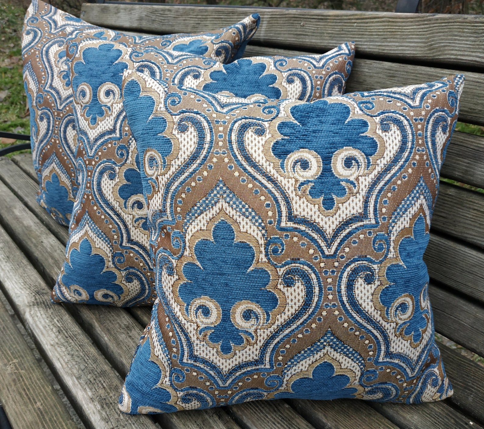 Classic Oriental Cushion Covers in the Colourway Indigo and | Etsy