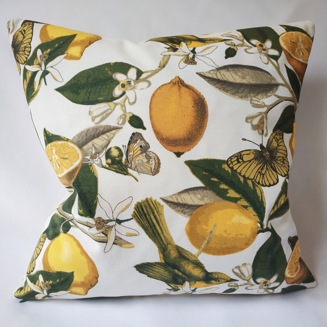 Lemons Cotton Cushion Covers 17 X 17 Double-sided and One-sided - Etsy