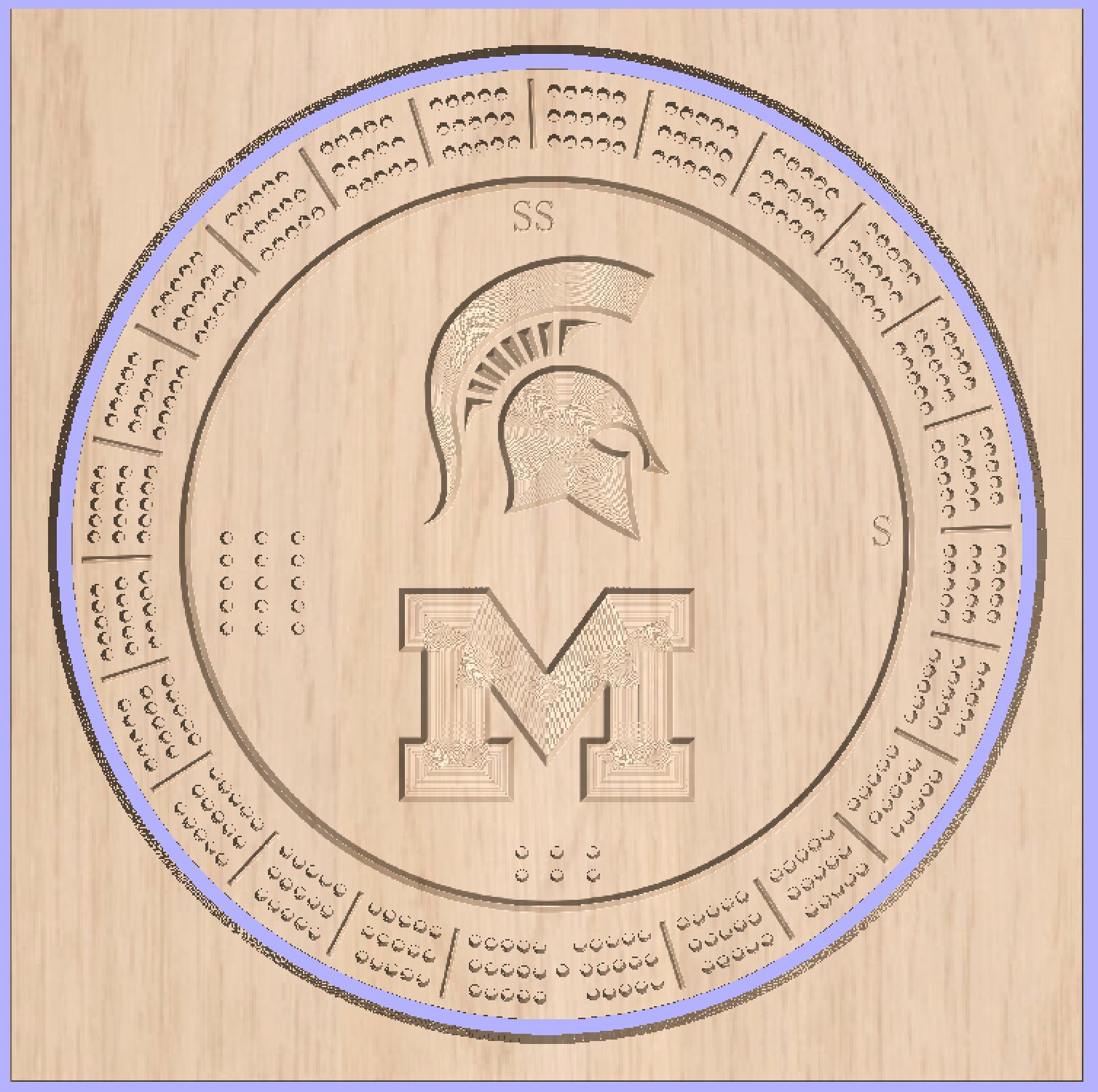 Custom Circle Cribbage Board Laser Engraved With Metal Pegs - Etsy