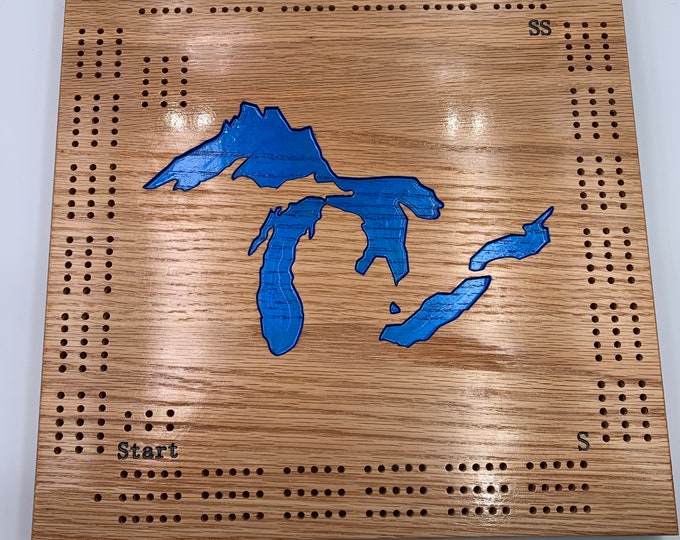 Custom Square Cribbage Board - Laser Engraved With Metal Pegs - 3 Player - Etsy