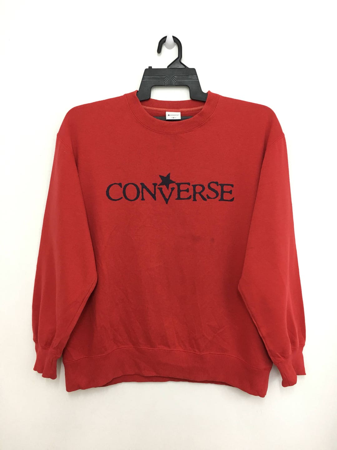 Sale!! CONVERSE Sweatshirt Jumper Pullover Red Color Medium Size on Tag ...