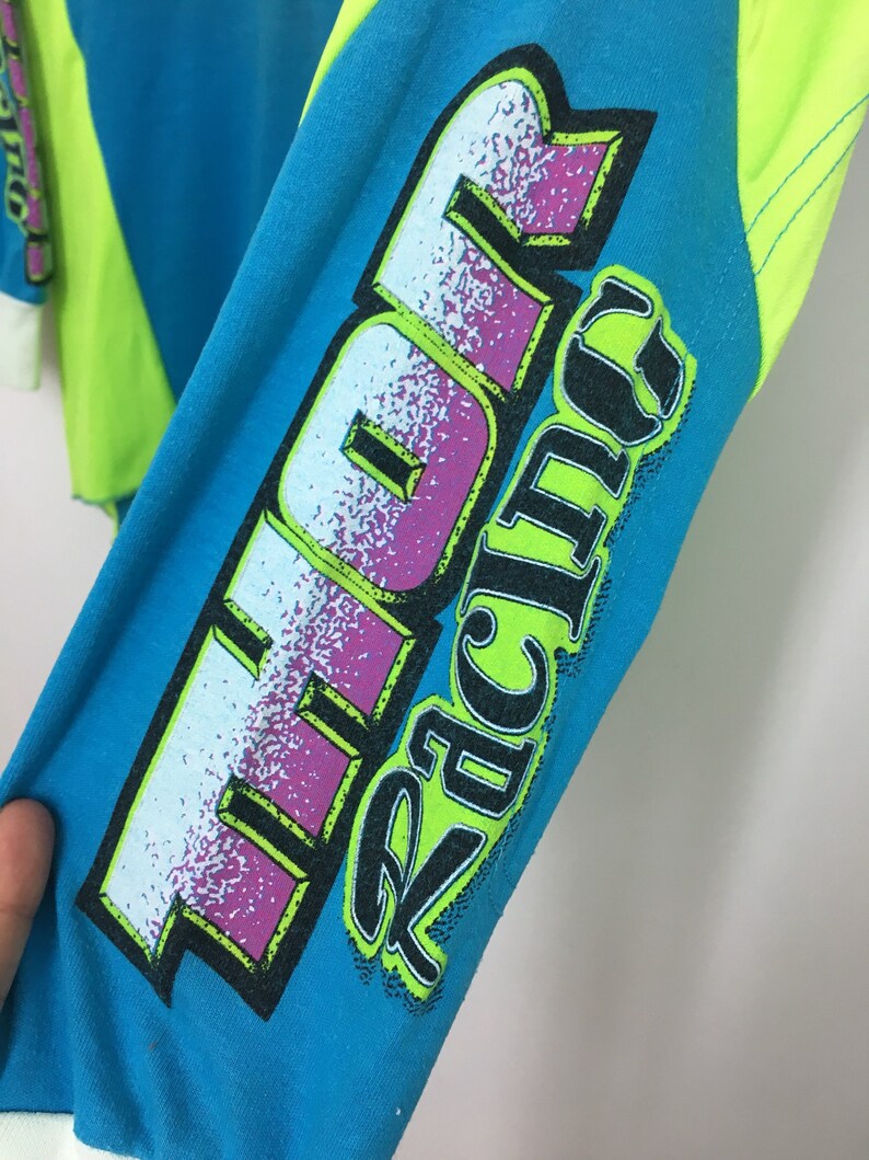 Rare Vintage 90's THOR RACING Motocross Jersey Adult Medium Size Poly ...