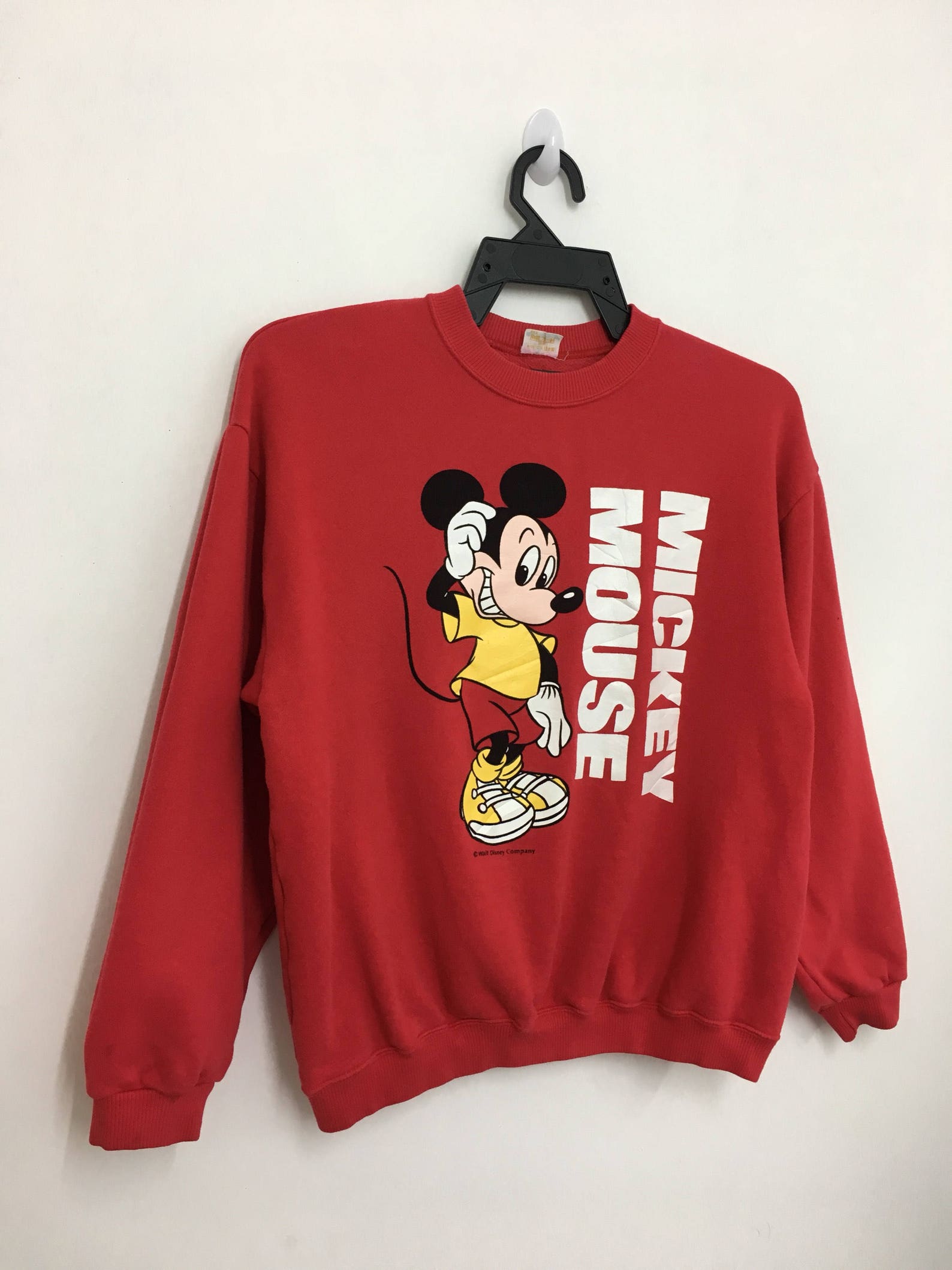 Rare Vintage MICKEY MOUSE Sweatshirt Red Color Size 160 - Etsy