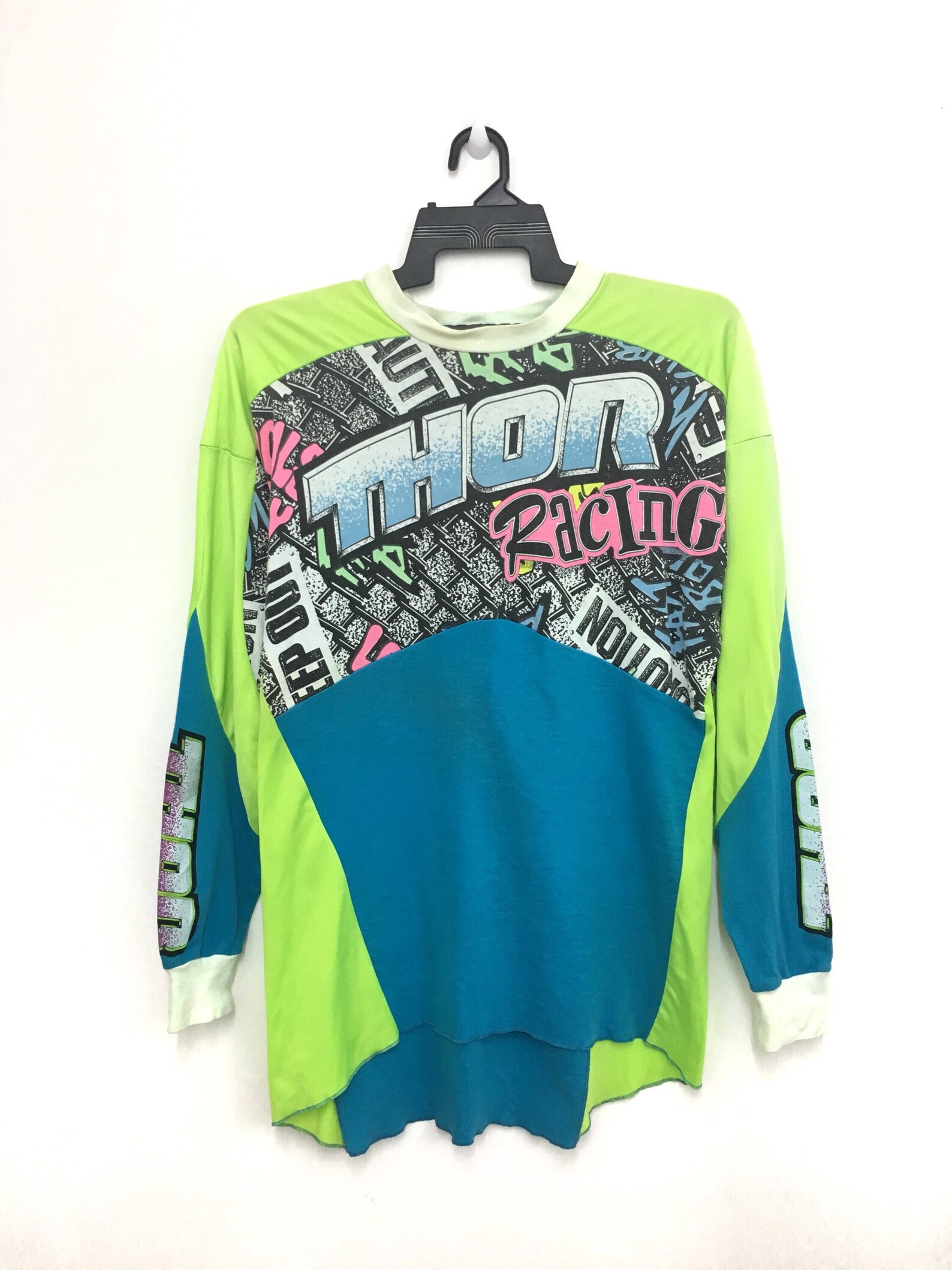 Rare Vintage 90's THOR RACING Motocross Jersey Adult Medium Size Poly ...