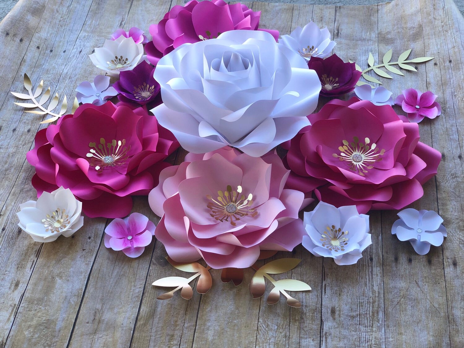 Paper Flowers Backdrop Set of 20 Items - Etsy