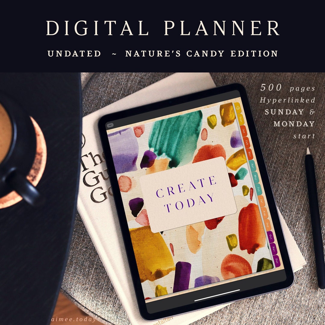 Create Today Undated Digital Planner, Creativity Planner, Artist ...