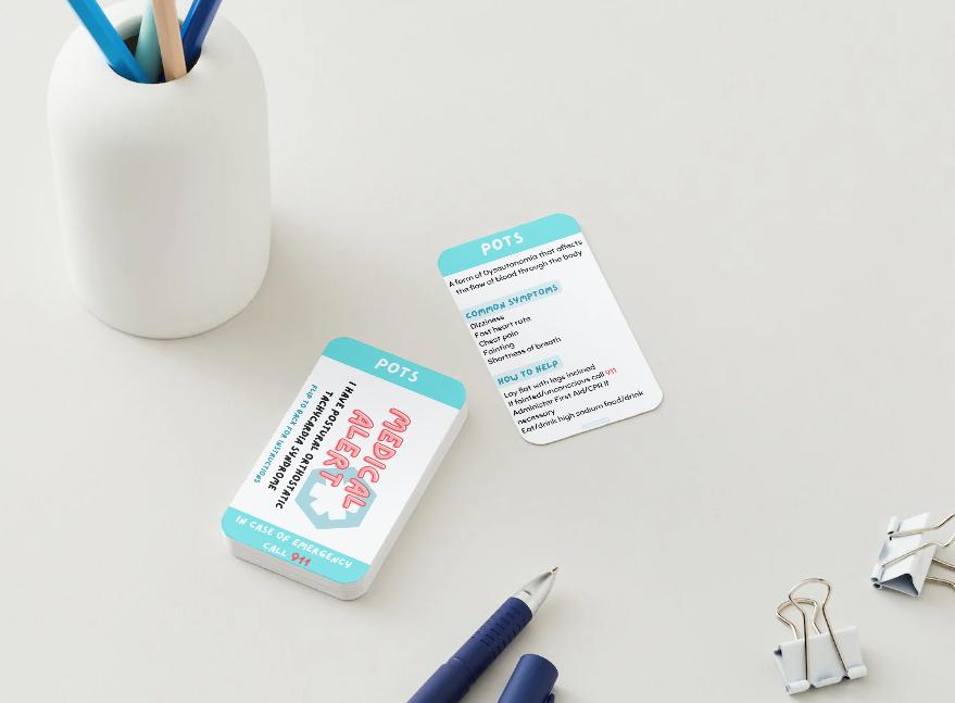 Printable POTS Medical Card | Digital Emergency Contact Card | Medical ...
