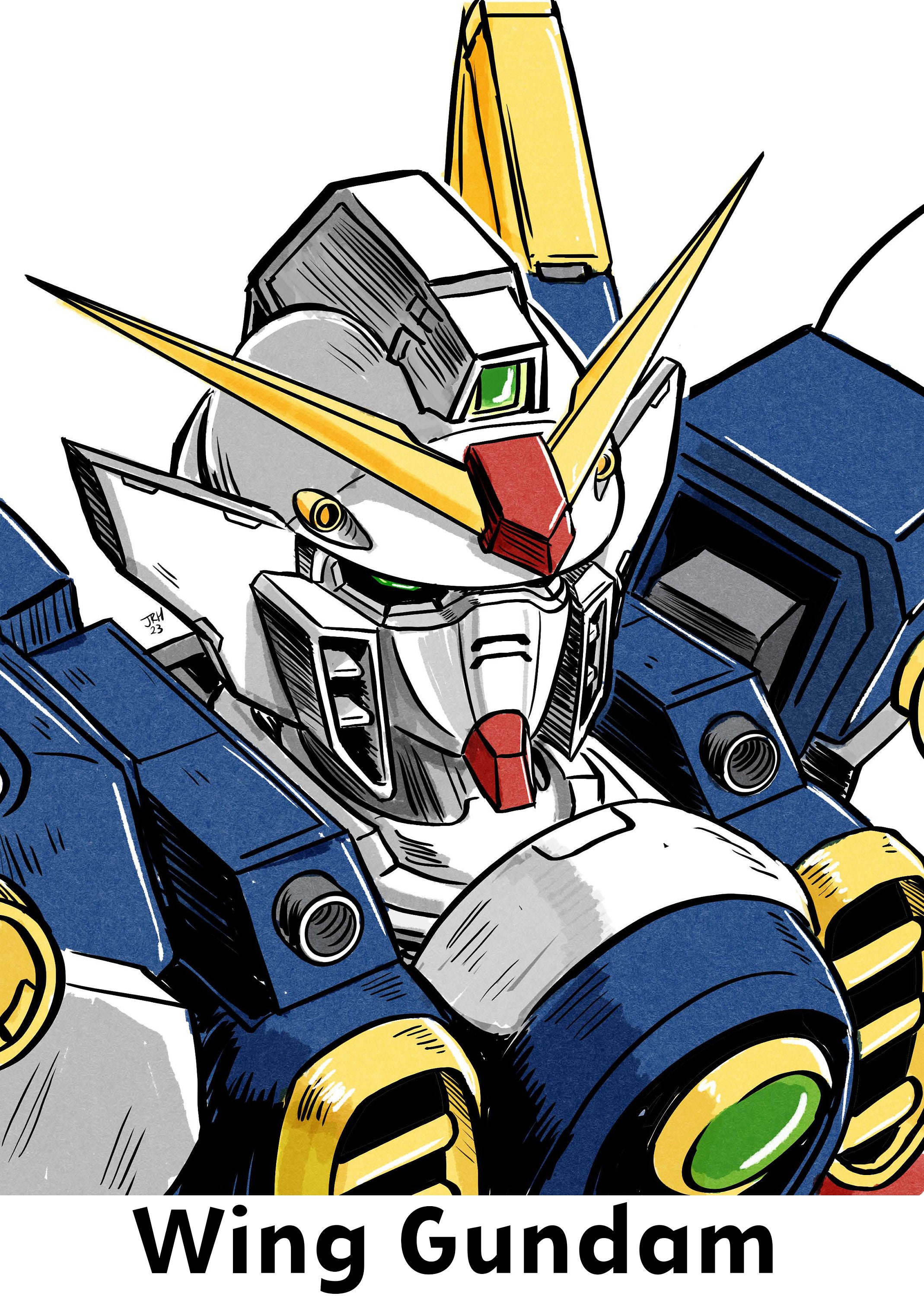 Gundam Wing Art Print - Etsy