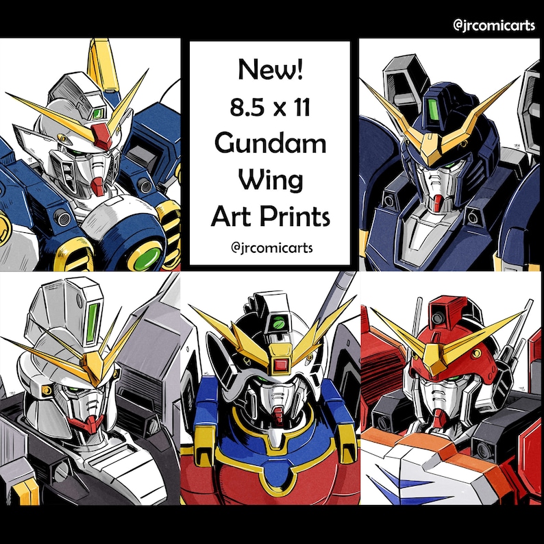 Gundam Wing Art Print - Etsy