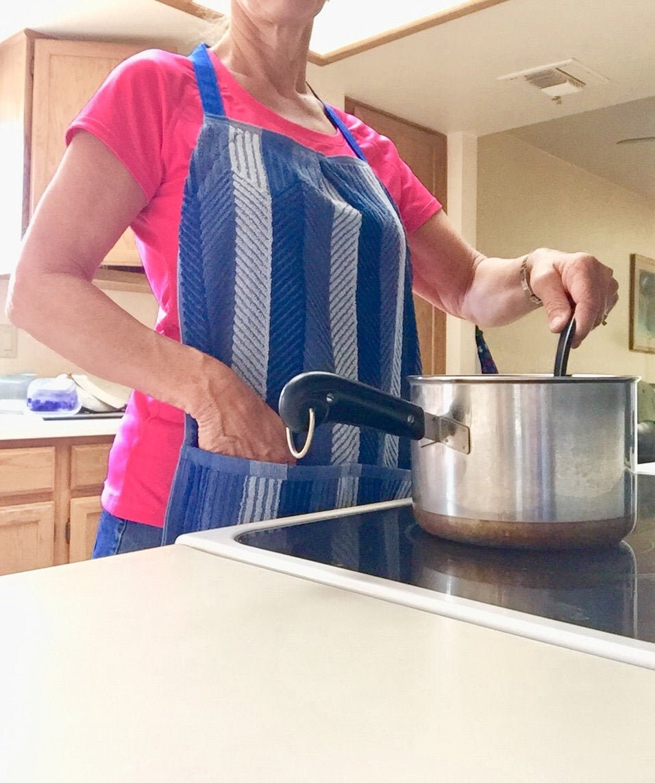 Handy Adult Apron Bib. Brown Red Green Blue Gray or Teal - Etsy