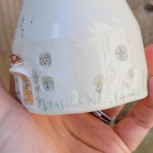 House Bud Vase With a Robin or Blue Tit Bird & Musical Notes Small Hand ...