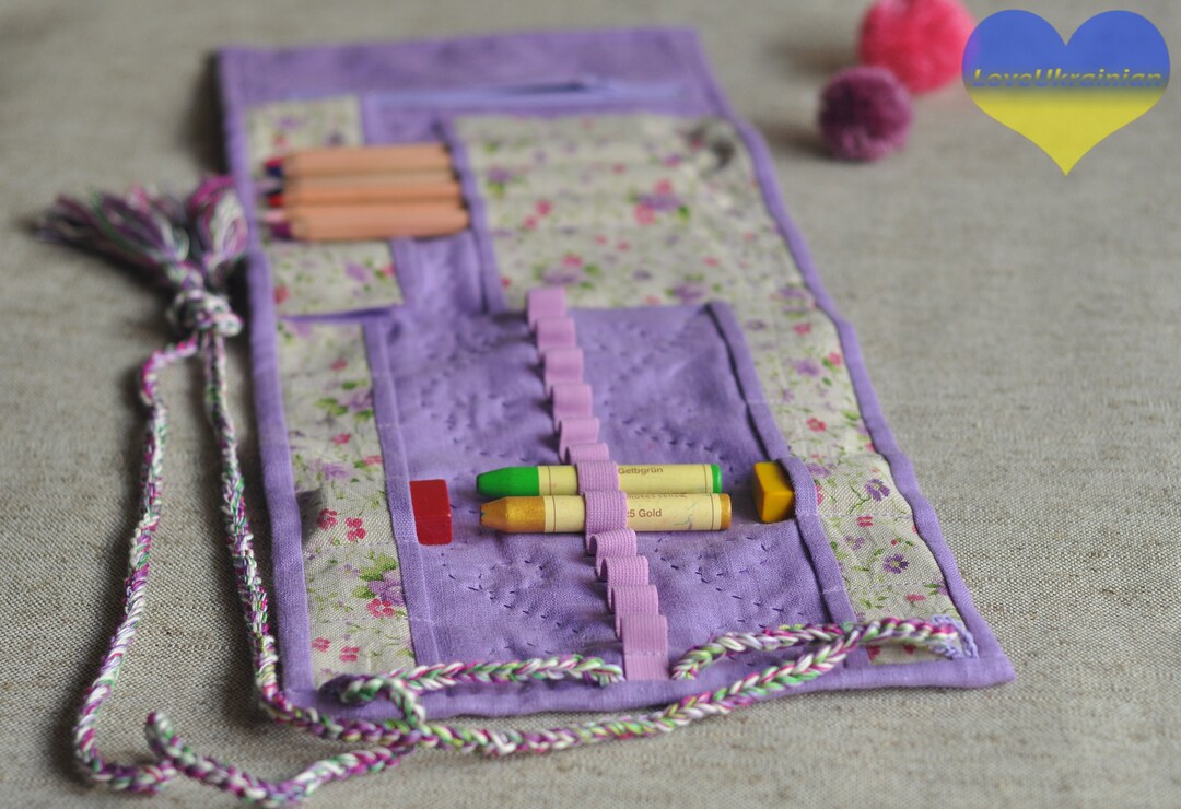 2-in-1 Crayon and Pencil Roll, Large Pencil Case, Artist Pencil Case ...