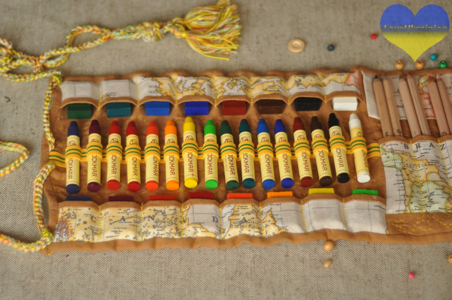Crayon Holder Crayon Roll Waldorf Crayon Roll Crayon Tote - Etsy