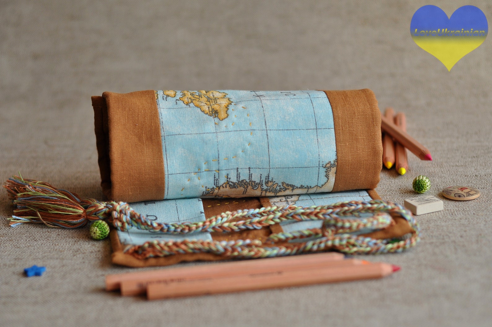 Pencil Roll, Pencil Holder, Pencil Case, Stockmar Pencil Holder, Pen ...