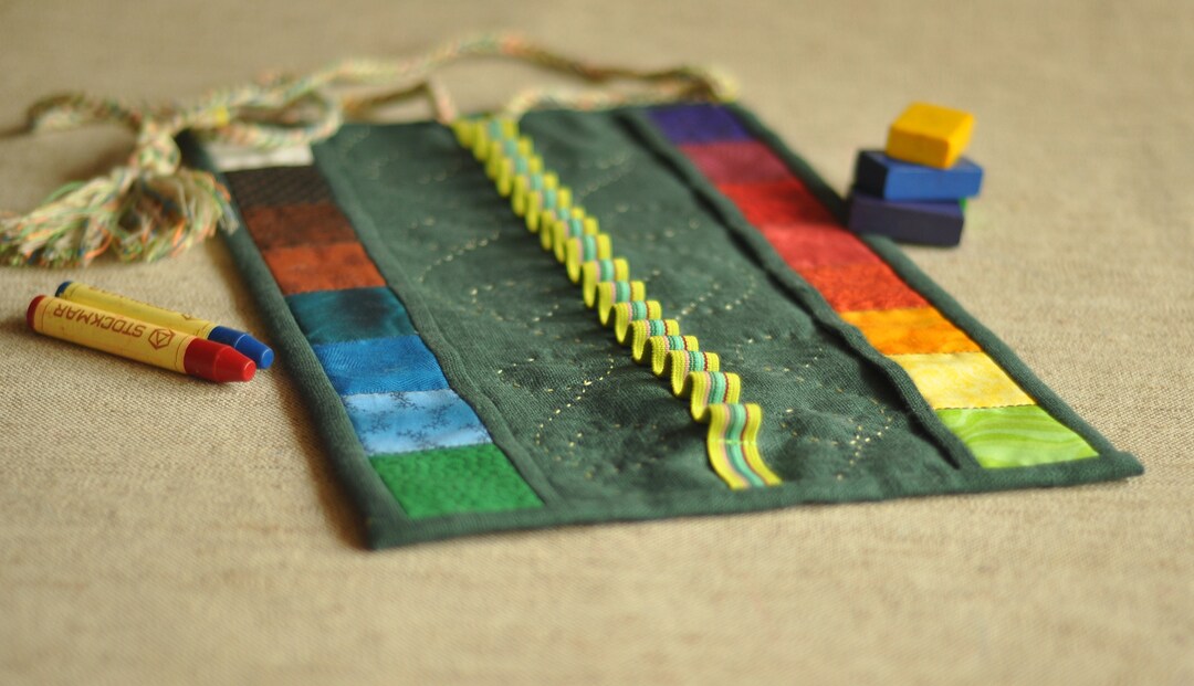Crayon Roll, Crayon Roll Up, Stockmar Crayon Case, Waldorf Crayon Roll ...