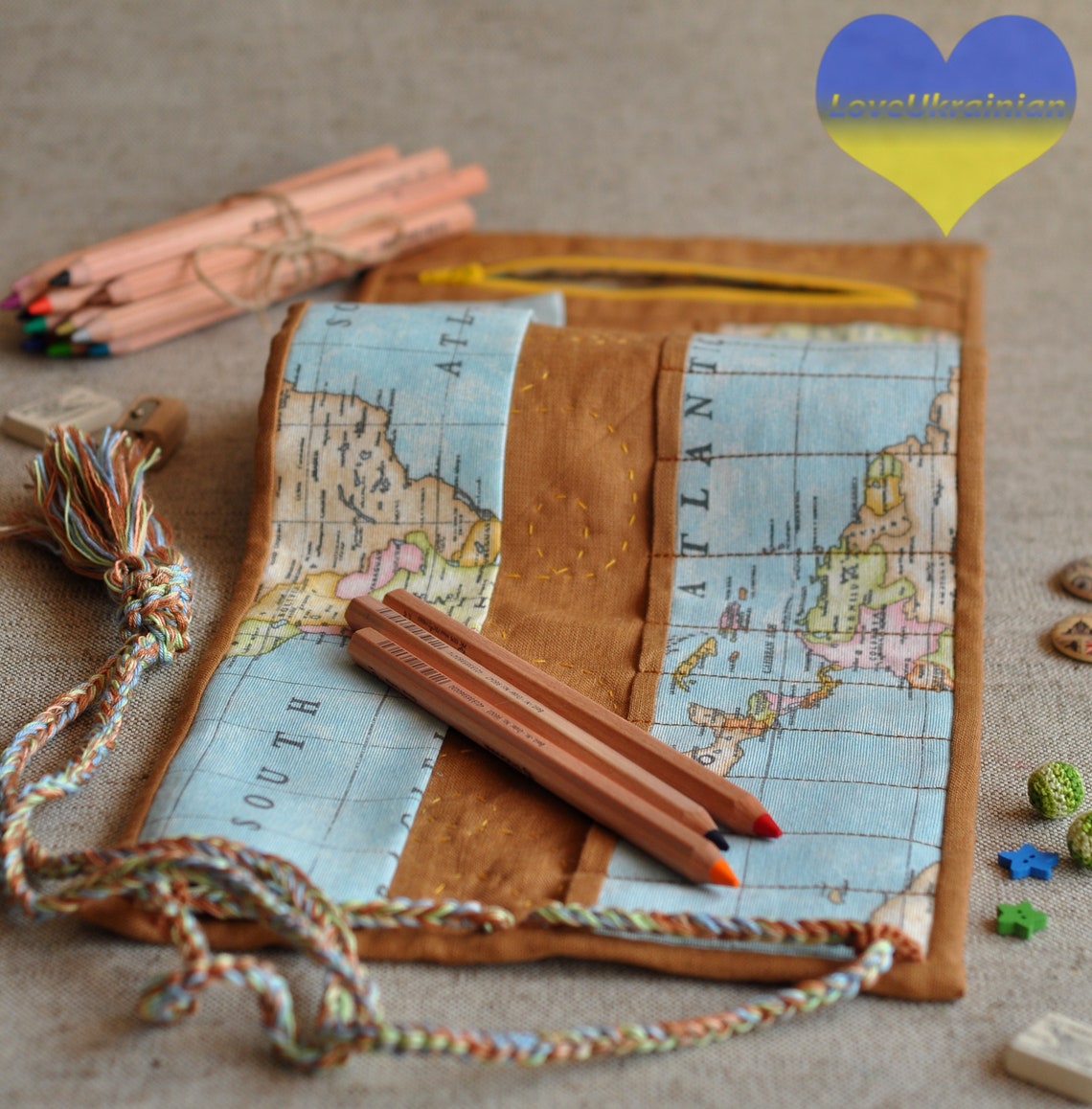 Pencil Roll, Pencil Holder, Pencil Case, Stockmar Pencil Holder, Pen ...