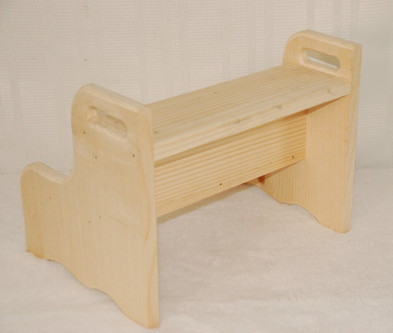 Unfinished Child's Step Stool with Cut Out Handles | Etsy