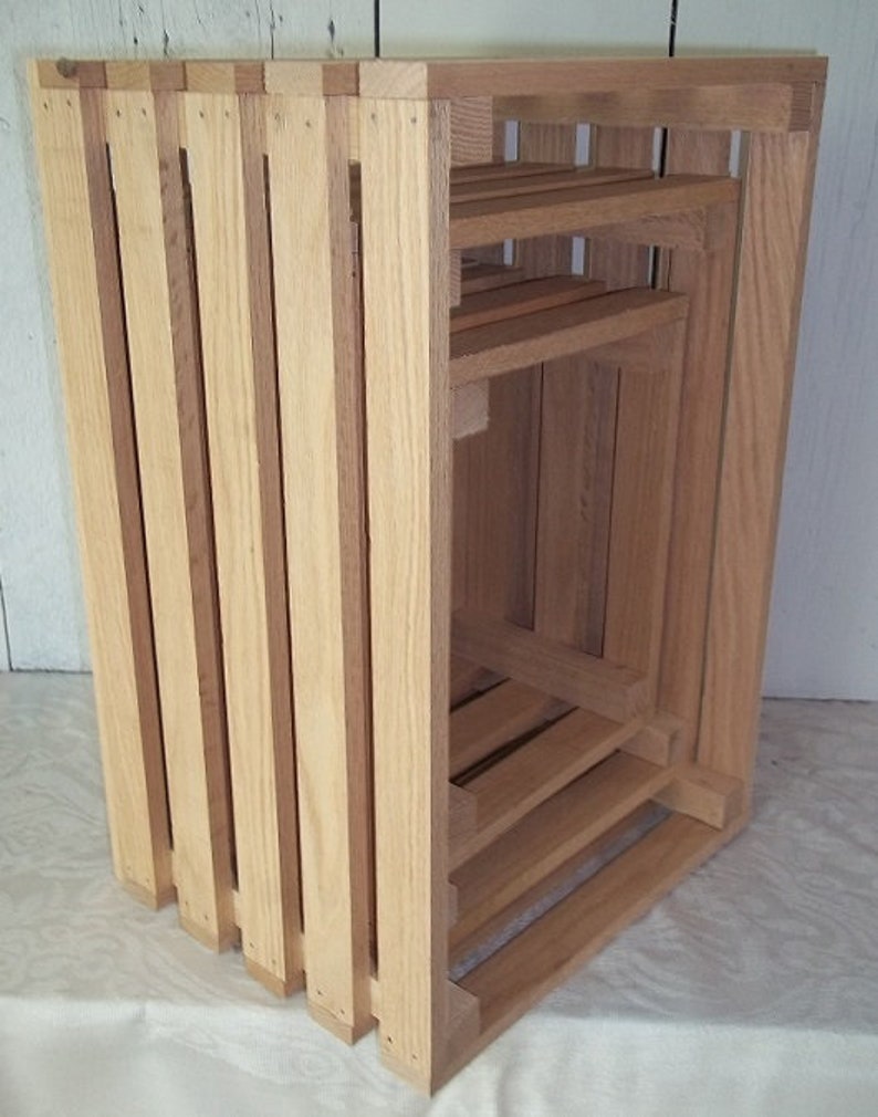 Handmade Country Interlockable Storage Crates set of 3 - Etsy