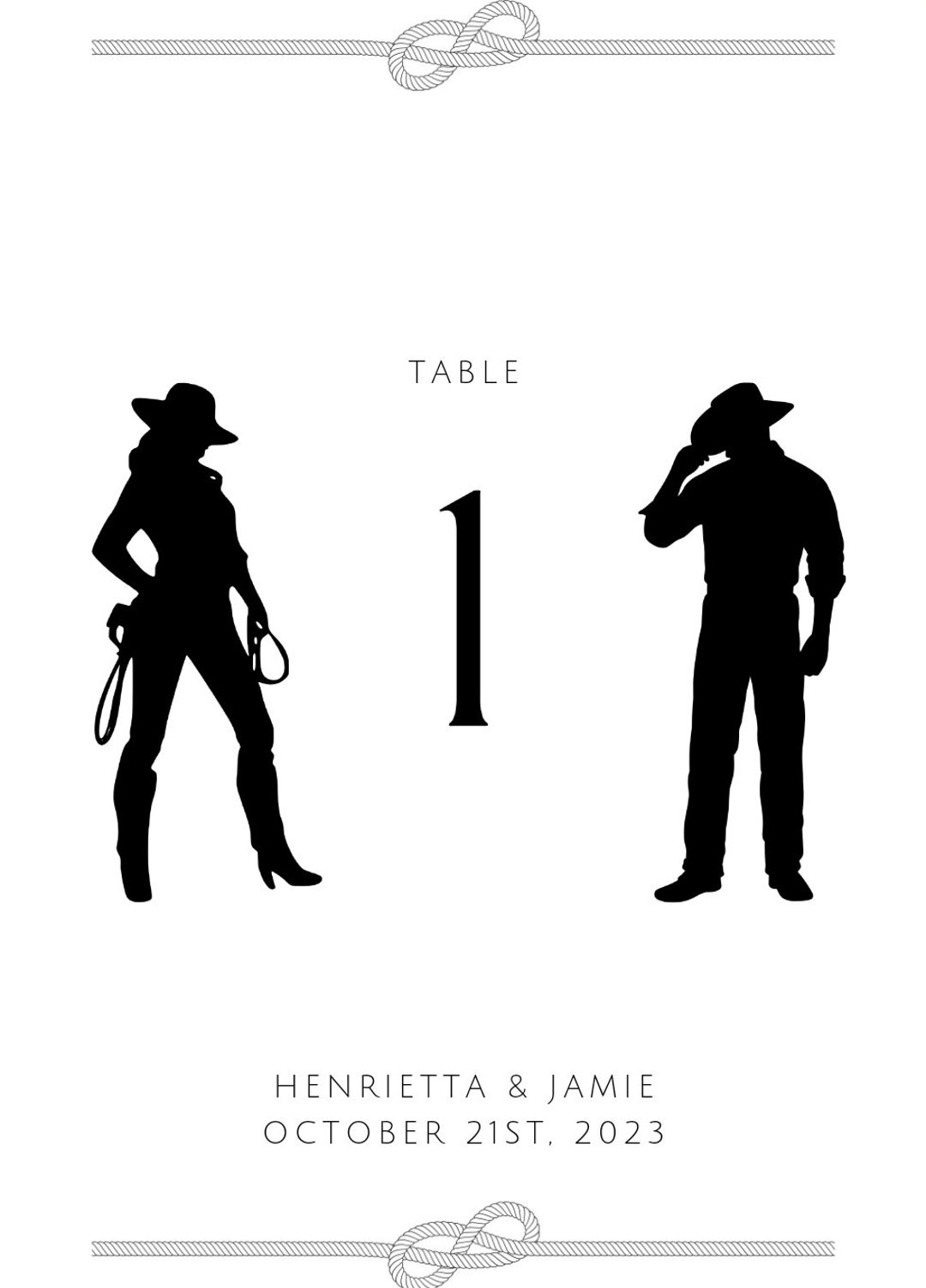 Cowboy Cowgirl Wedding Table Numbers, Western Table Numbers, Wedding ...