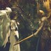 Bowing Before Grace, Angel, Knight, Sword, Wings, Fairy, Halo, Sparkles ...