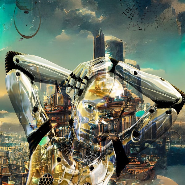 Female Cyborg Art - Etsy