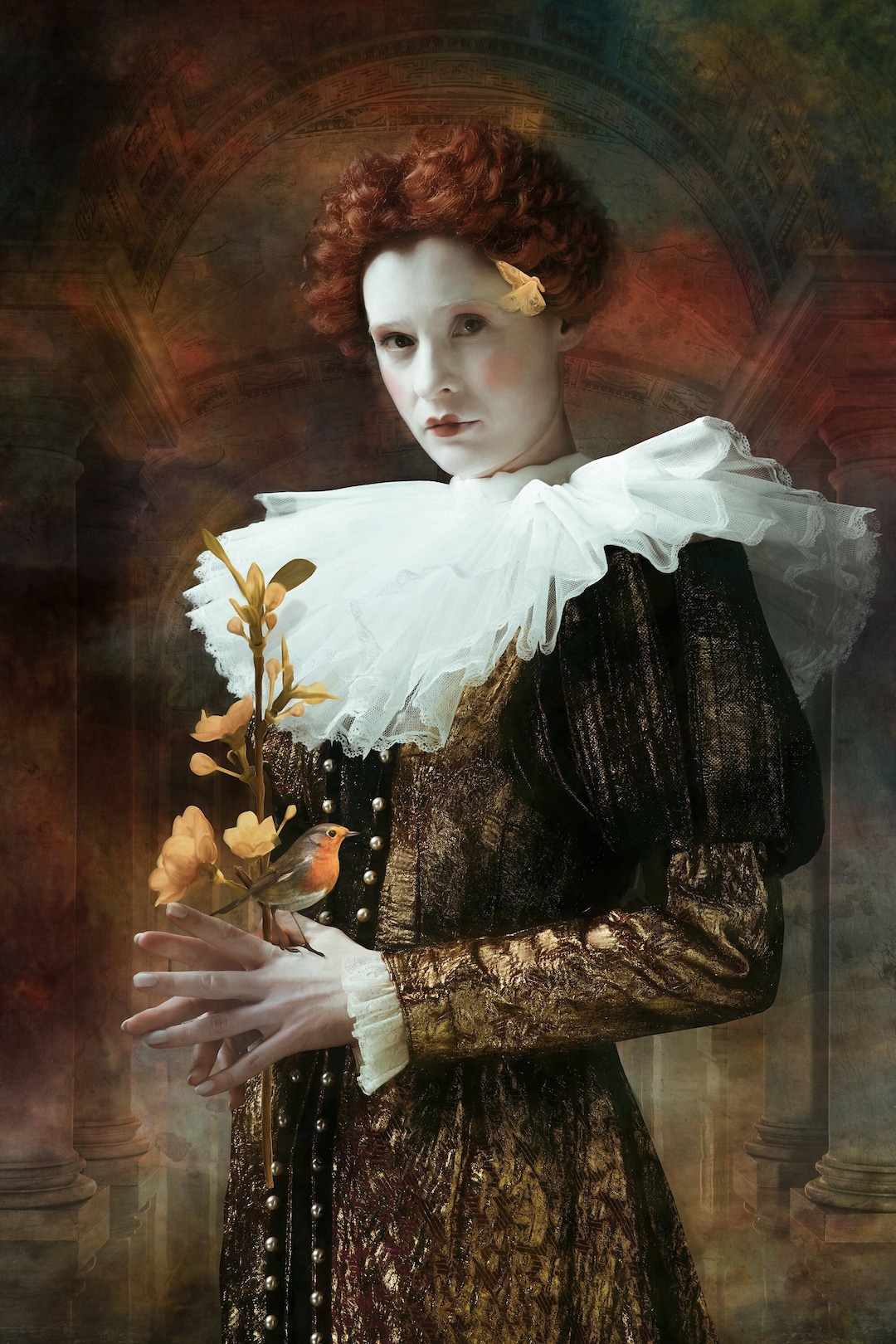 Art, Wall Décor, Queen, Bess, Elizabeth, Ruff, Red Hair, Palace ...