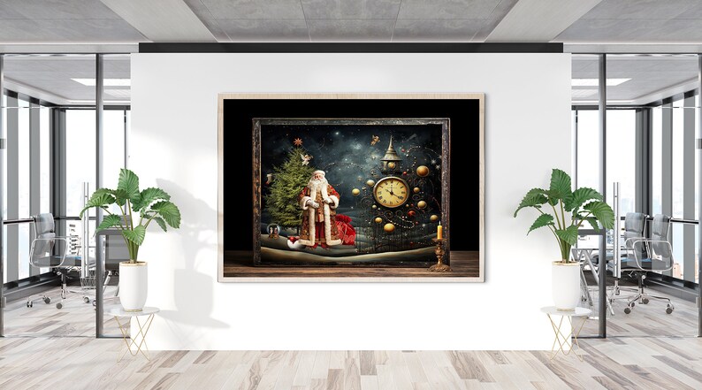 A Little Christmas Magic, Santa Claus, Toy Bag, Christmas Tree, Snow ...