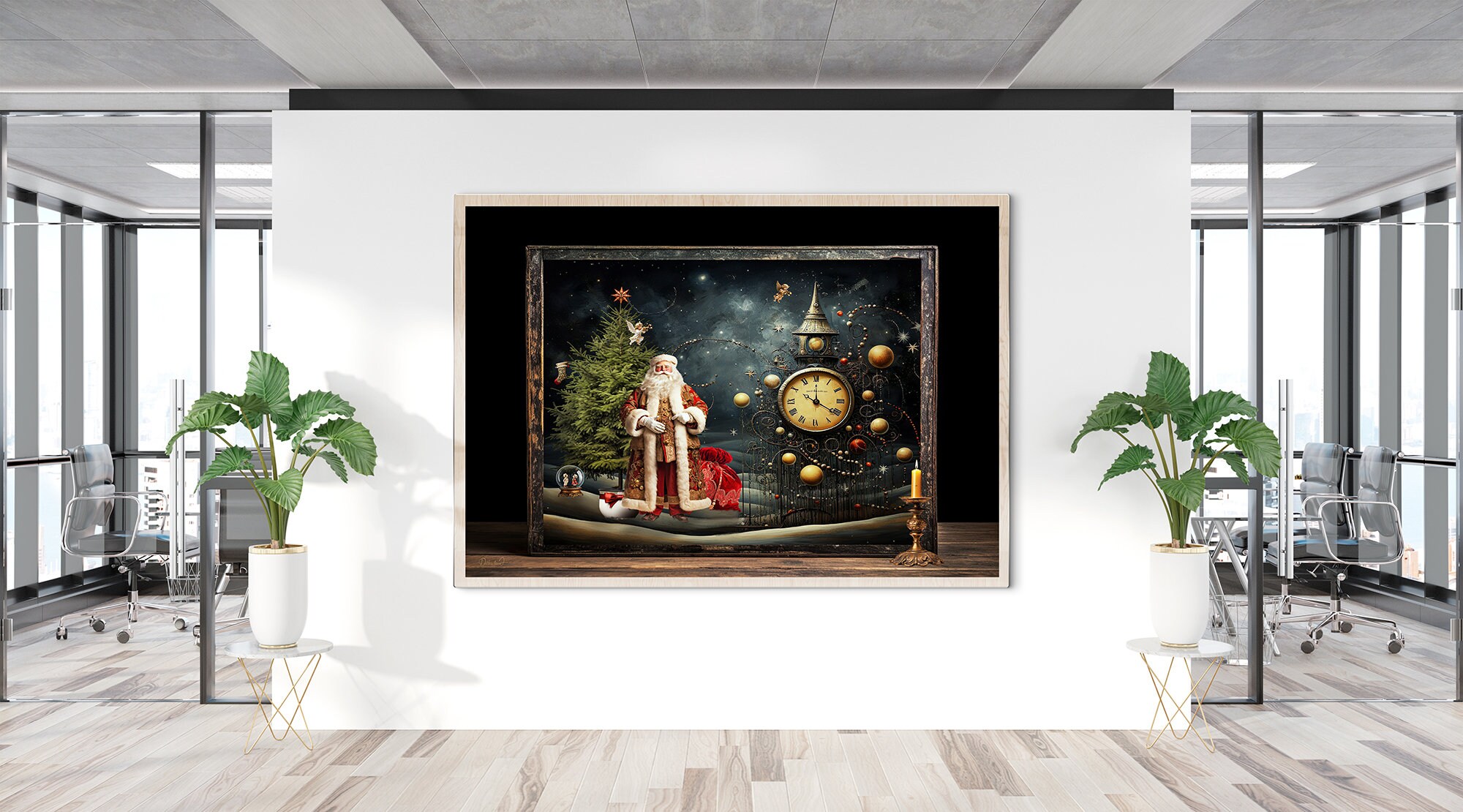 A Little Christmas Magic, Santa Claus, Toy Bag, Christmas Tree, Snow ...