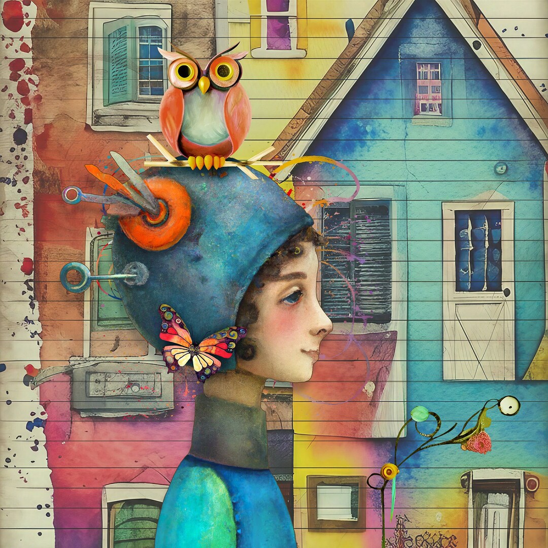 Art, Wall Décor, Girl, Space Cadet, Owl, Butterfly, House, Graphic ...